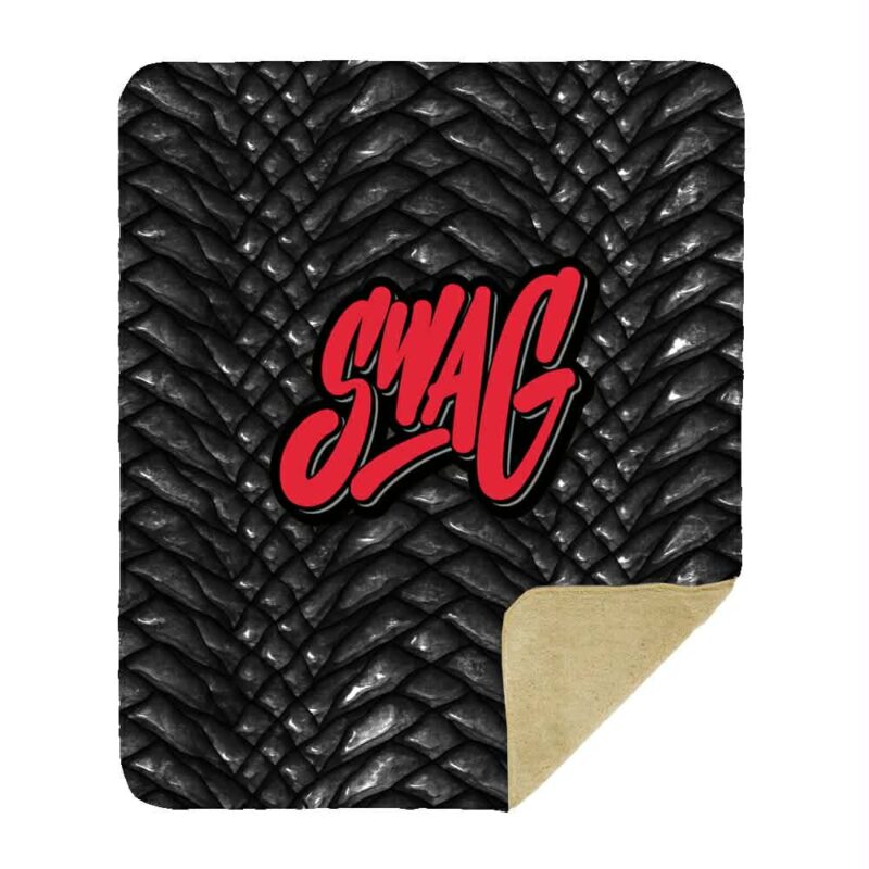 SWAG Dragon Scales Sherpa Lined Throw Blanket - SWAG Bowling